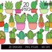 Cute Cactus Clipart, Cactus Bundle, Cactus Clip Art, Succulent Clip Art ...