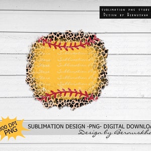 Distressed Leopard Softball Background Sublimation Design Download ...