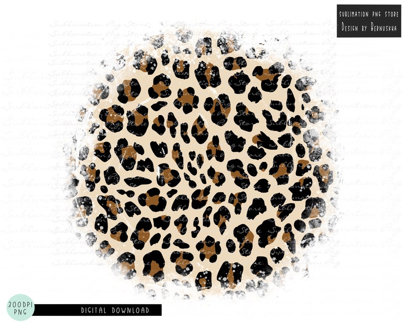 Distressed Leopard Background Sublimation Design Download - Etsy