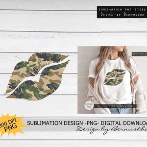 Lips Sublimation Designs Downloads, Camouflage Lips Sublimation ...