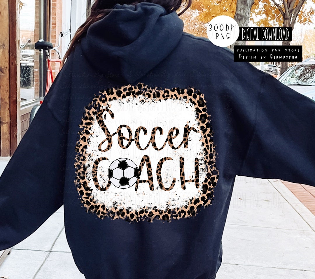 Soccer Coach Png Sublimation Design Download, Leopard Soccer Coach ...