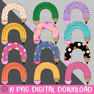 Pencils Png School Clipart Back to School Teacher Bundle Pencil Clip ...