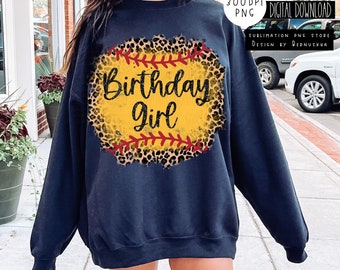 Leopard Softball Birthday Girl - Etsy