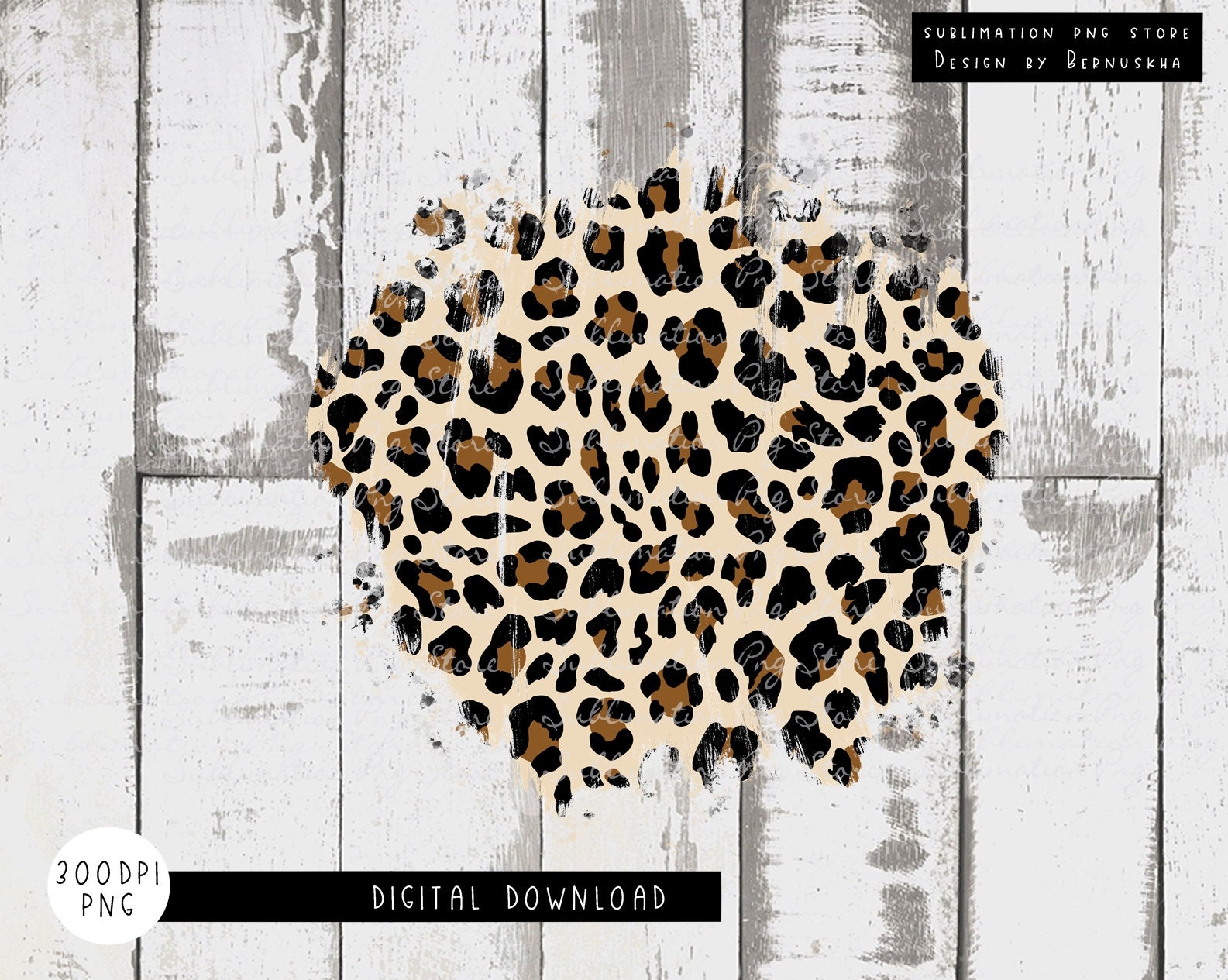 Distressed Leopard Background Sublimation Design Download - Etsy