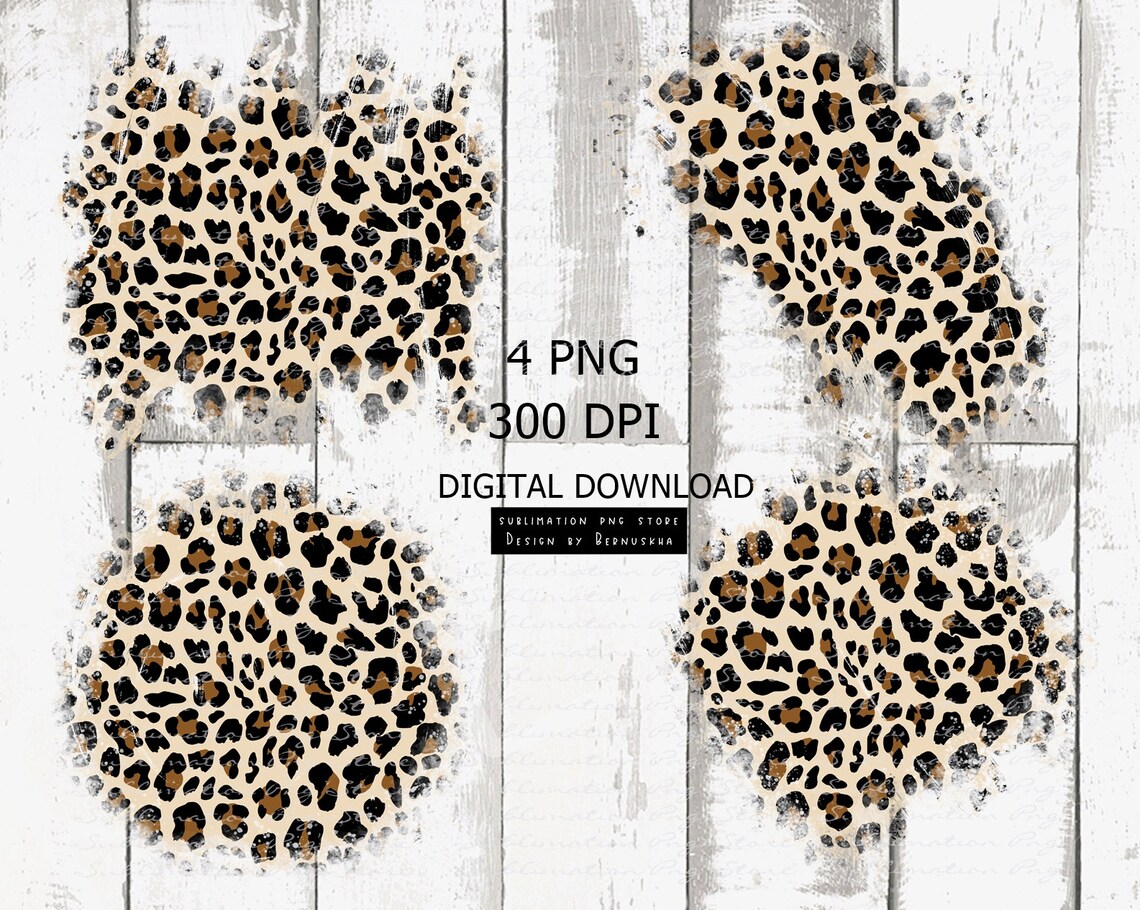 Distressed Leopard Print Png Sublimation Design Download - Etsy
