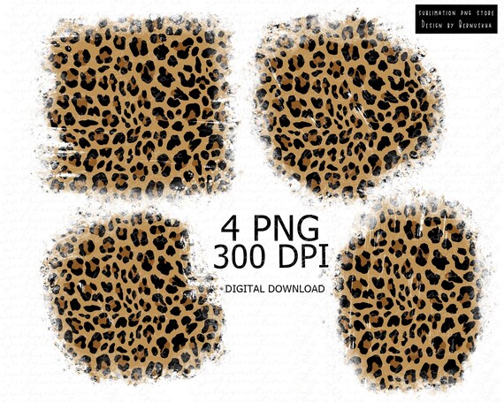 Distressed Leopard Print Png Sublimation Design Download | Etsy