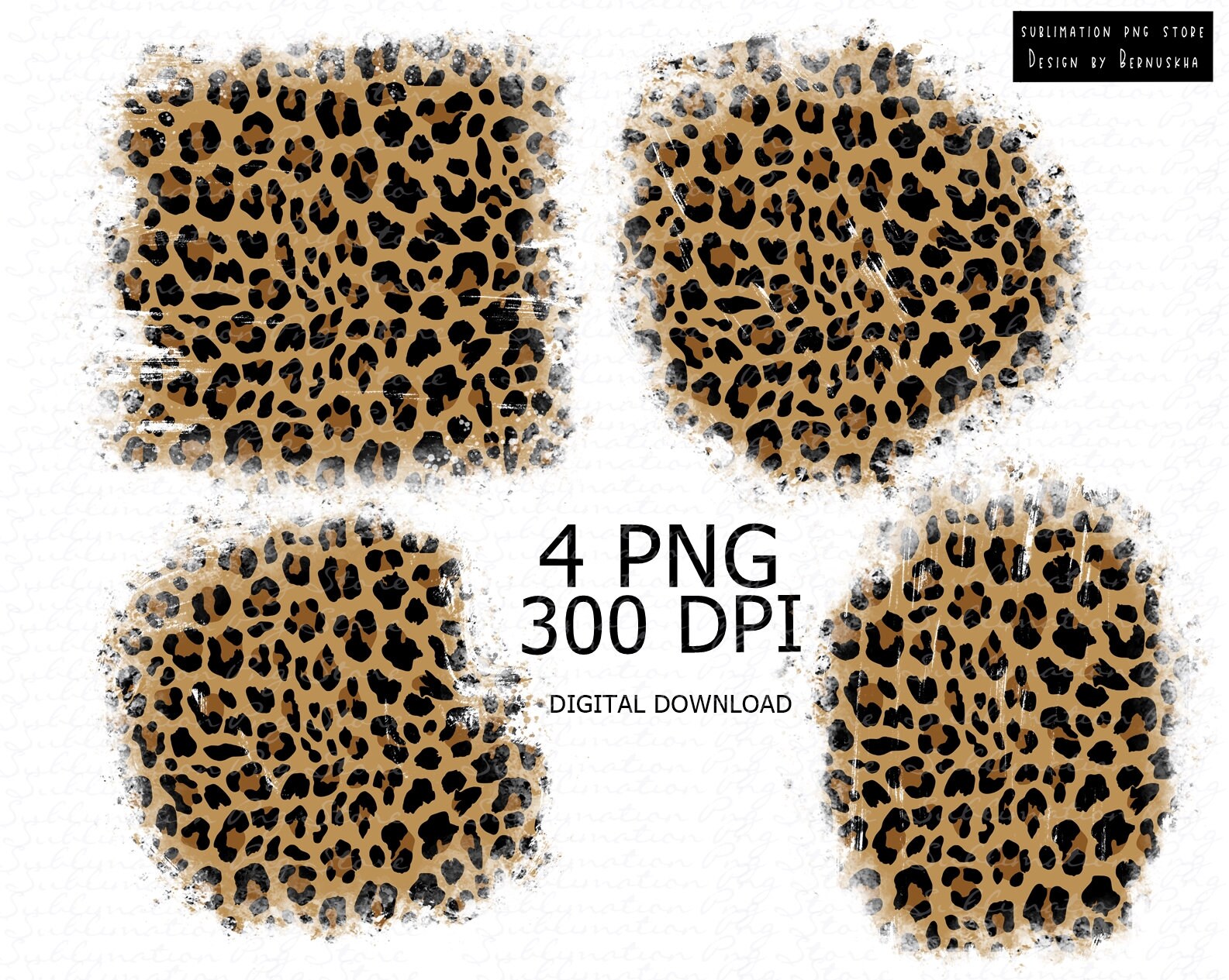 Distressed Leopard Print Png Sublimation Design Download - Etsy
