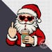 Santa Middle Finger Png Funny Santa in Sunglasses Christmas Sublimation ...