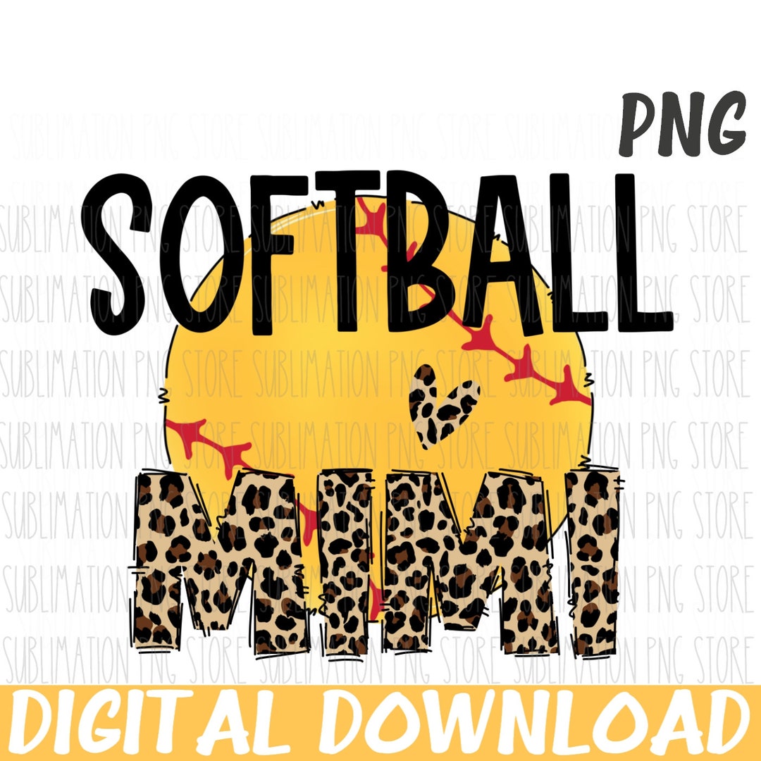 Leopard Softball Mimi Png Sublimation Design Digital Download - Etsy