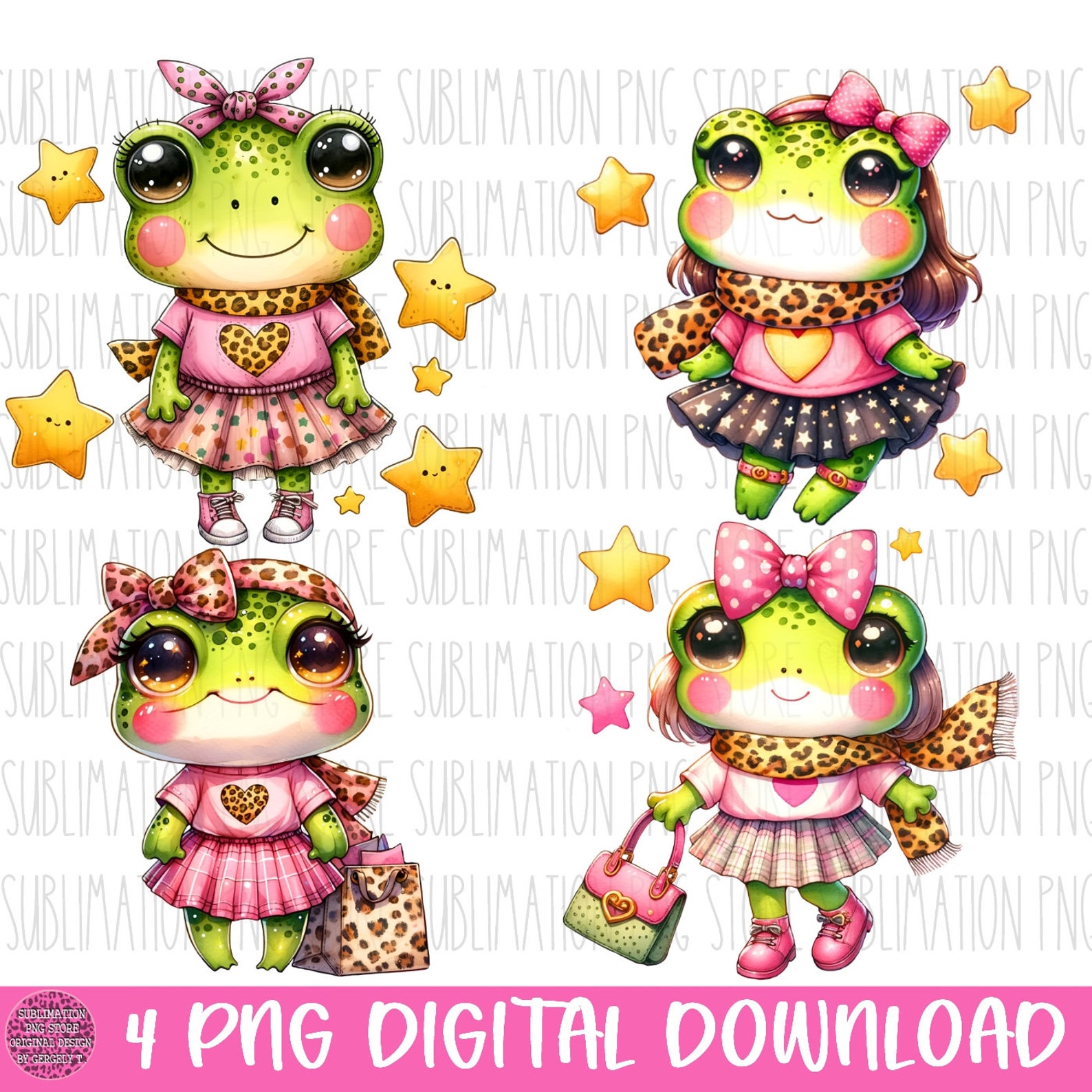 Cute Frog Clipart Frog Png Sublimation Design Digital Download - Etsy