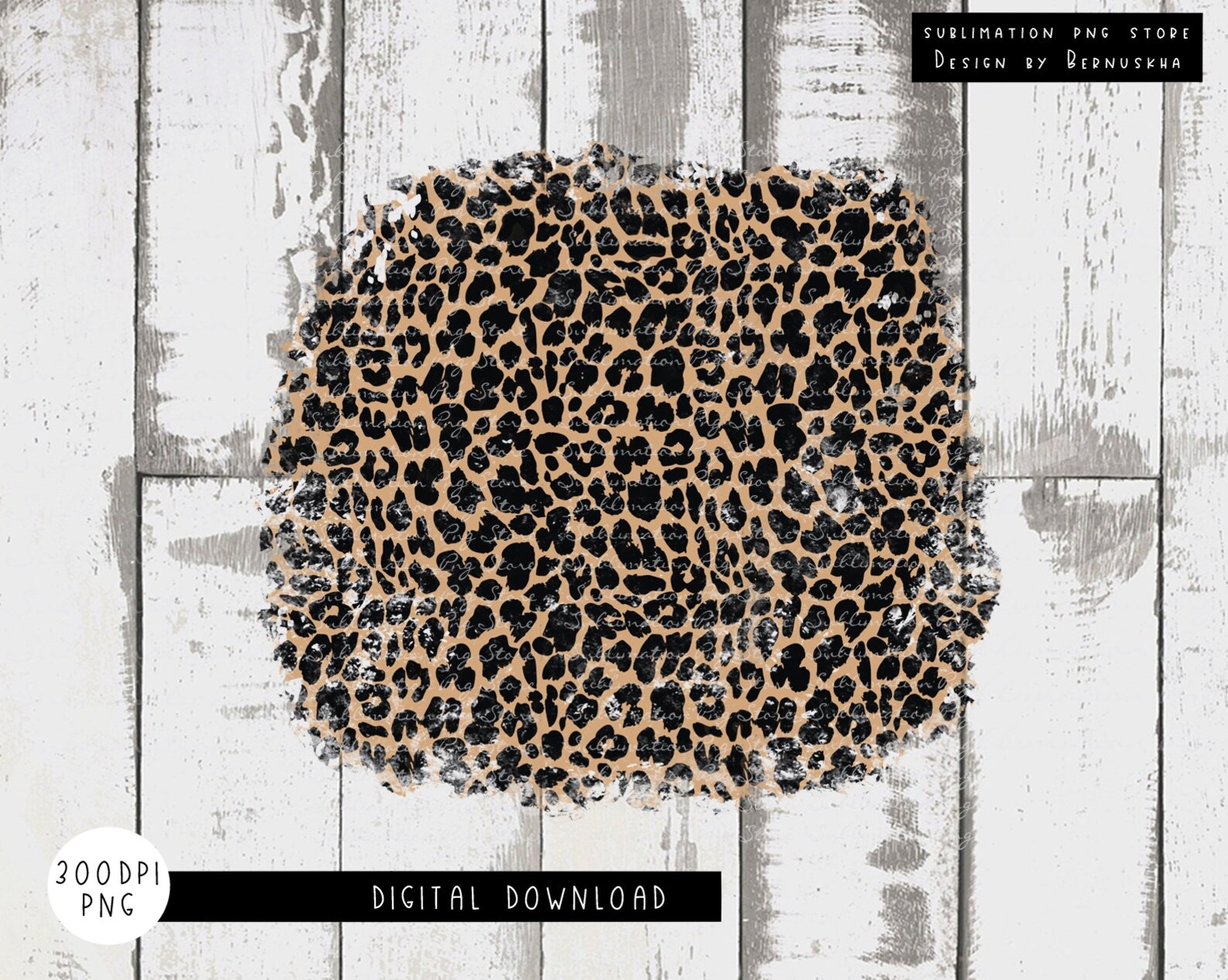Distressed Leopard Background Sublimation Design Download - Etsy