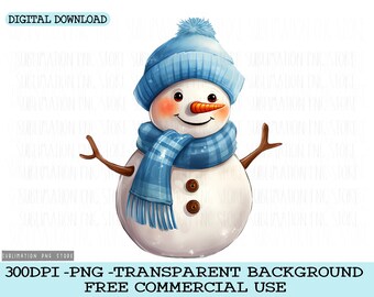 Snowman Cute Snowmen Christmas Png Sublimation Digital Design Download ...