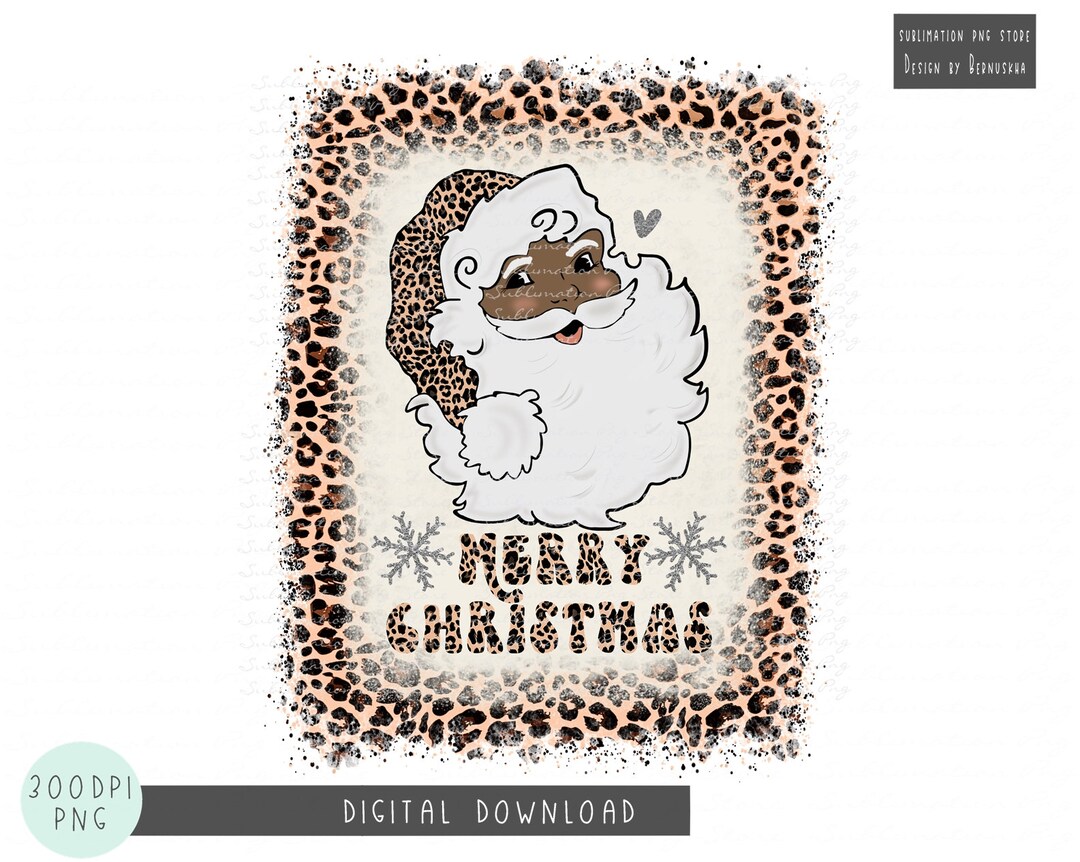 Santa Merry Christmas Png Sublimation Design Digital Download - Etsy