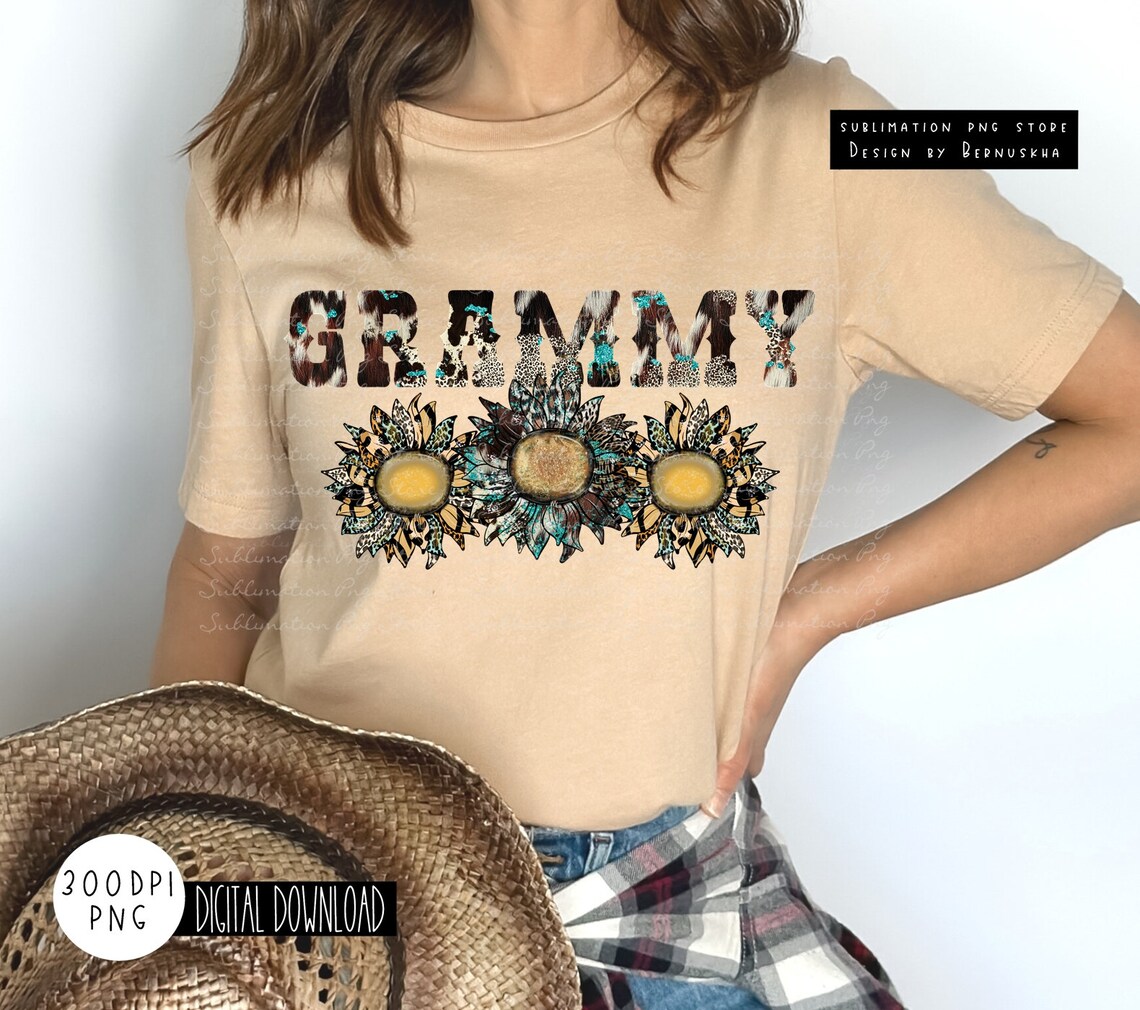 Western Grammy Png Country Grammy Png Cowhide Leopard Grammy - Etsy