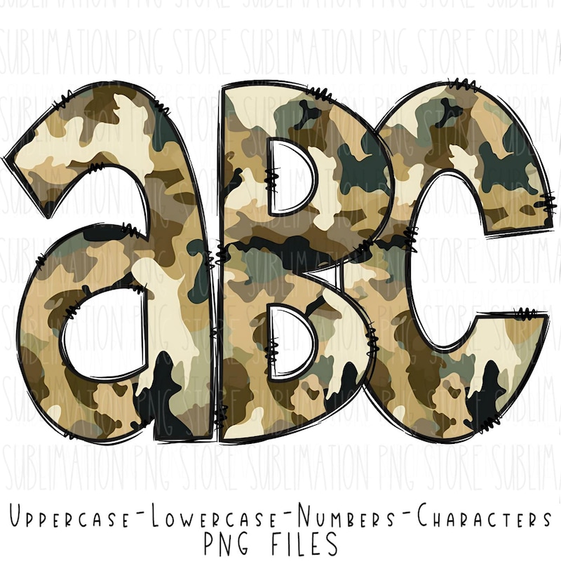 Camo Letters - Etsy