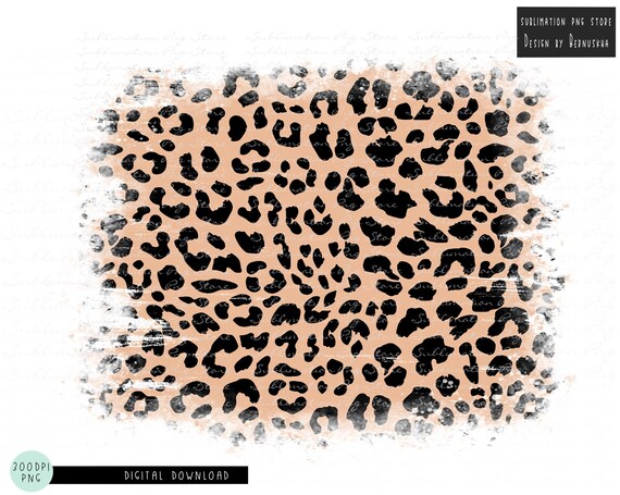 Distressed Leopard Background Sublimation Design Download | Etsy