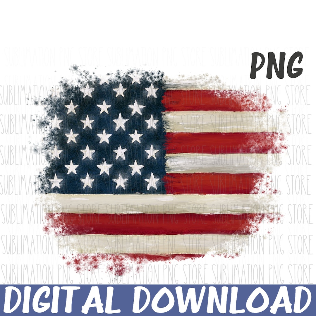 Distressed American Flag Png Sublimation Designs Digital Download - Etsy