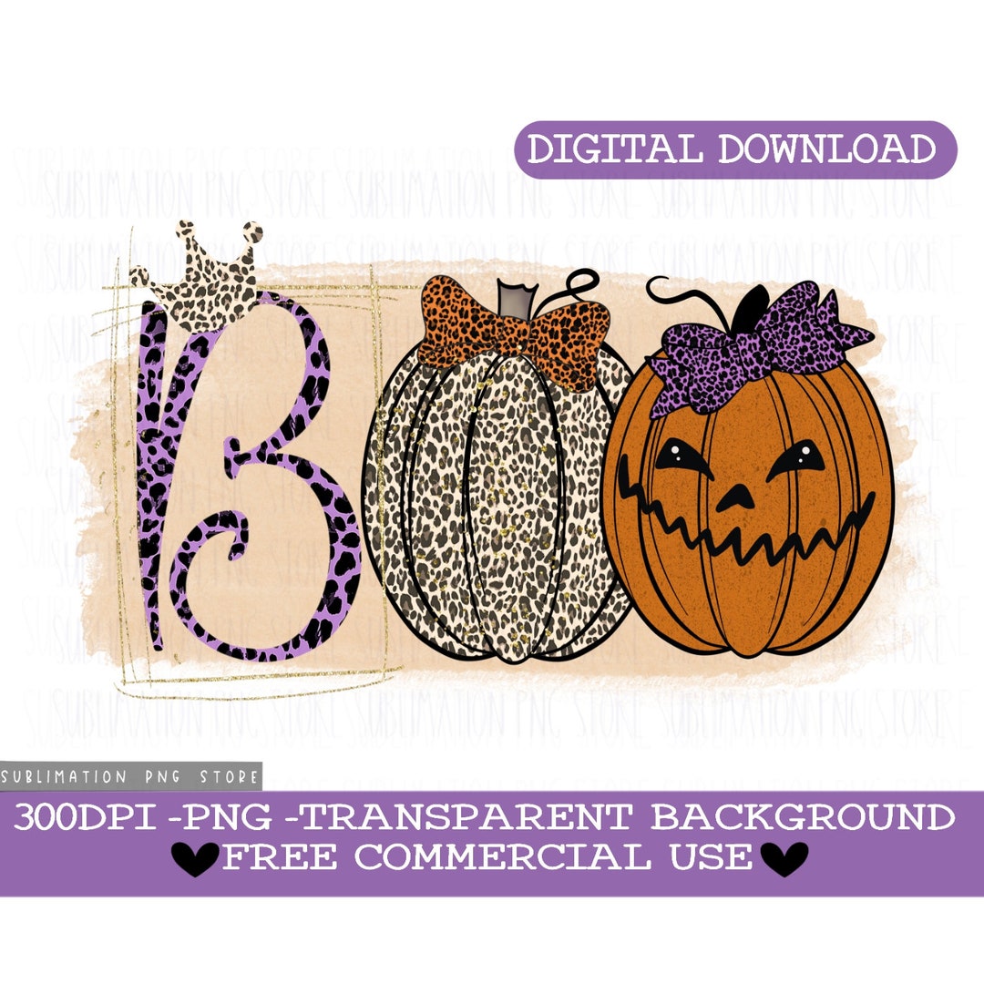 Boo Halloween Png Sublimation Design Digital Download, Cute Halloween ...