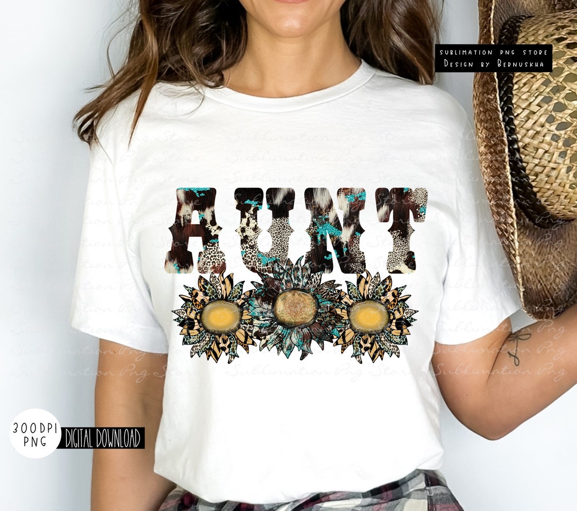 Western Aunt Png Country Aunt Png Cowhide Leopard Aunt Png - Etsy
