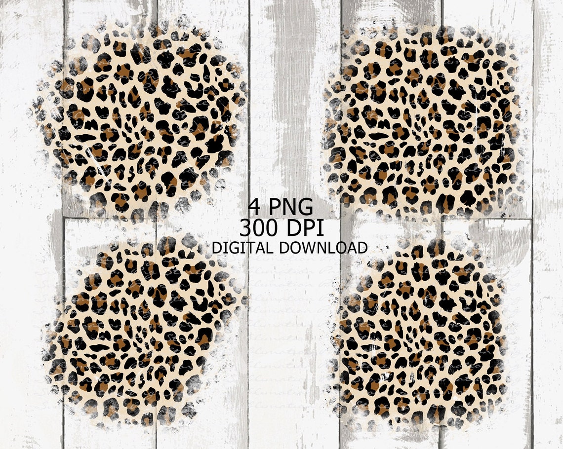 Distressed Leopard Print Png Sublimation Design Download - Etsy