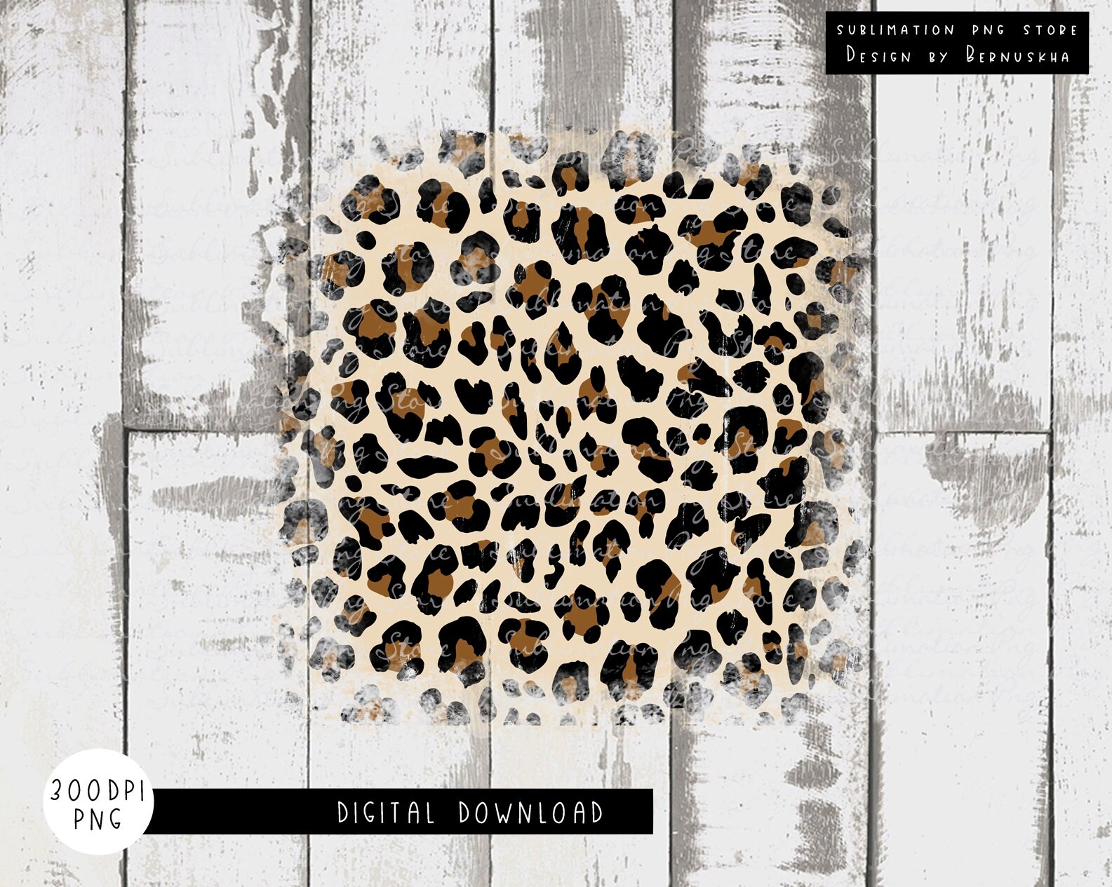 Distressed Leopard Background Sublimation Design Download | Etsy