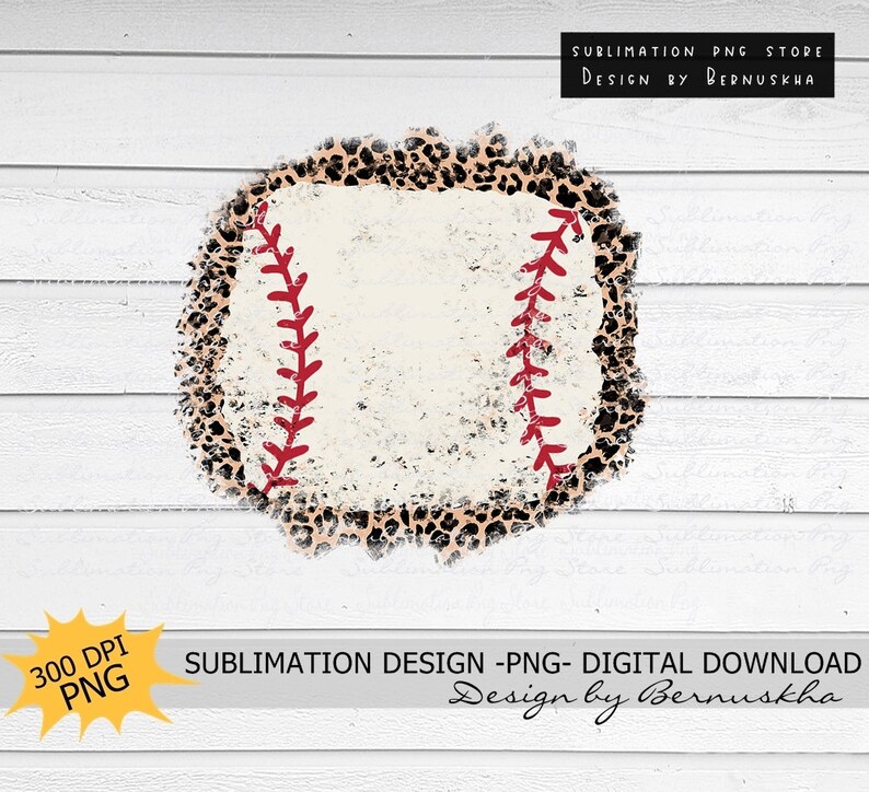 Distressed Leopard Baseball Background Sublimation Design - Etsy