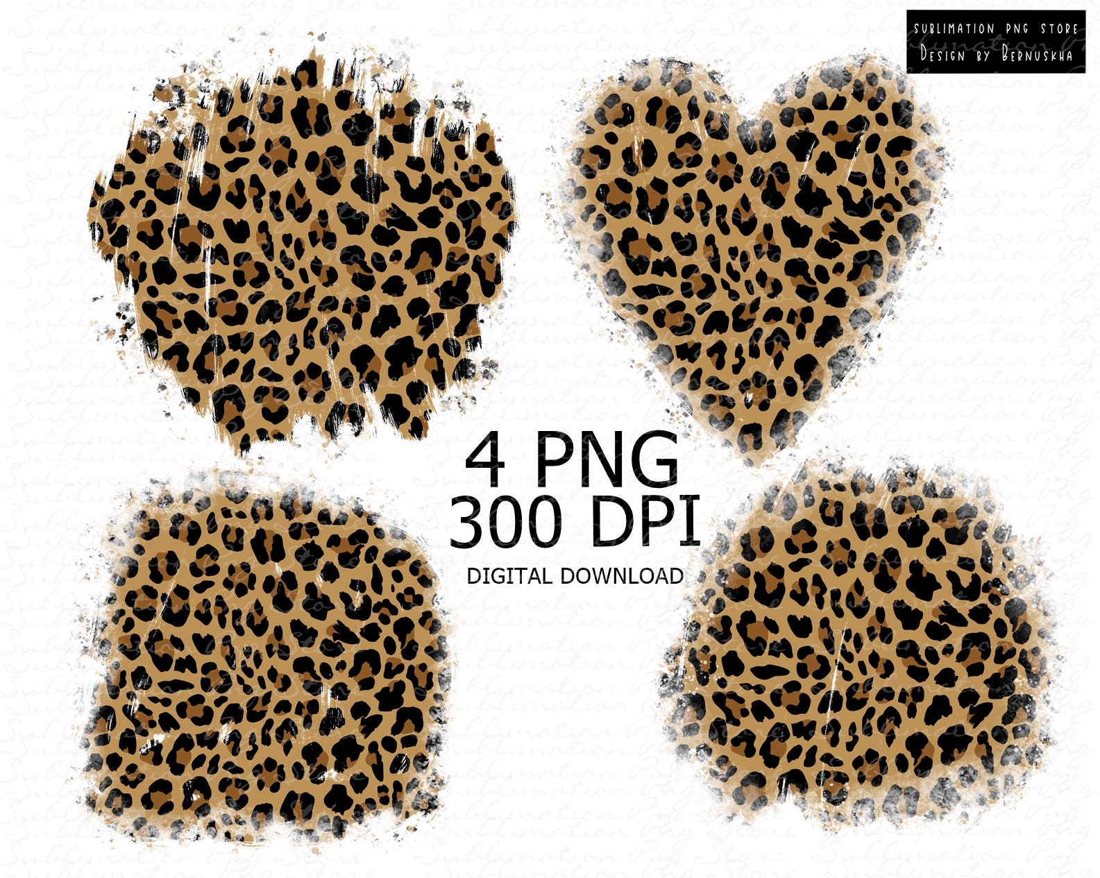 Distressed Leopard Print Png Sublimation Design Download - Etsy