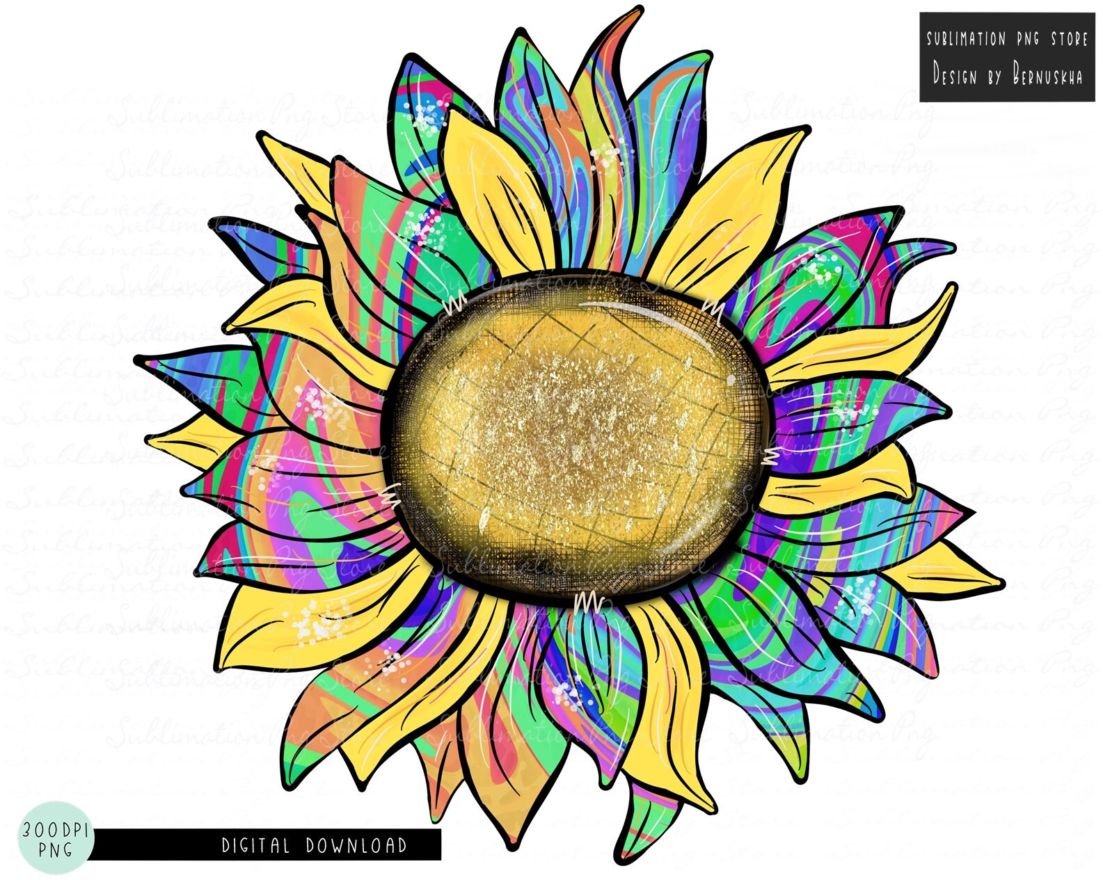 Colorful Sunflower Sublimation Design Download Sunflower Png - Etsy