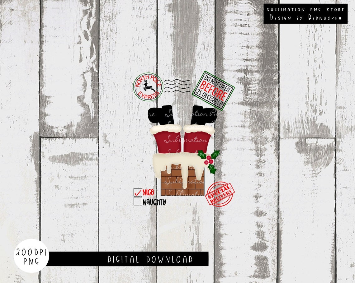 Santa Sack Png Sublimation Design Digital Download Santa in a - Etsy