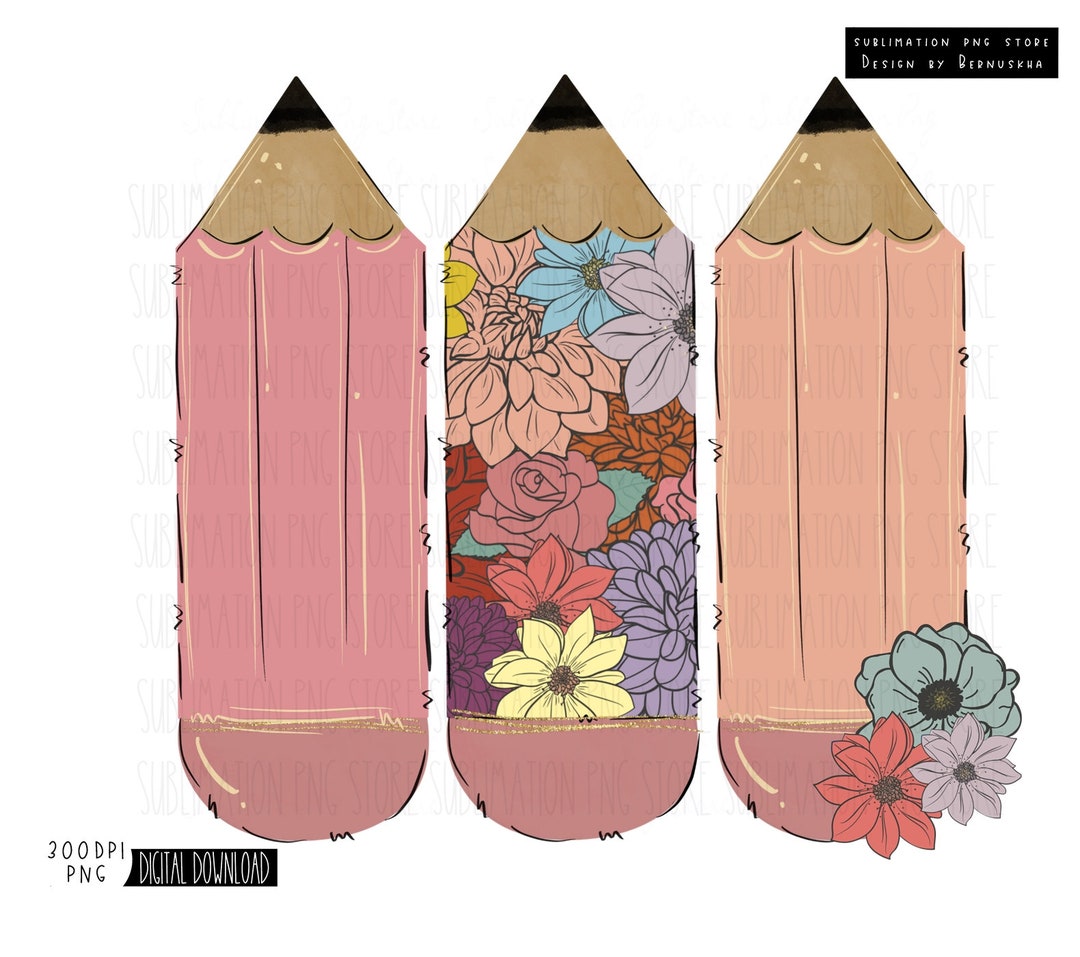 Pencil Trio Png Sublimation Design Download, Pencils Png, Back to ...