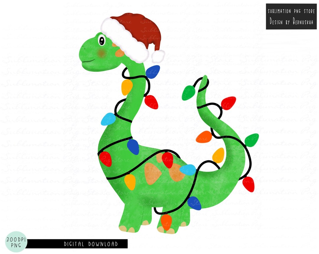 Christmas Dinosaur Png Sublimation Design Digital Download, Santa ...