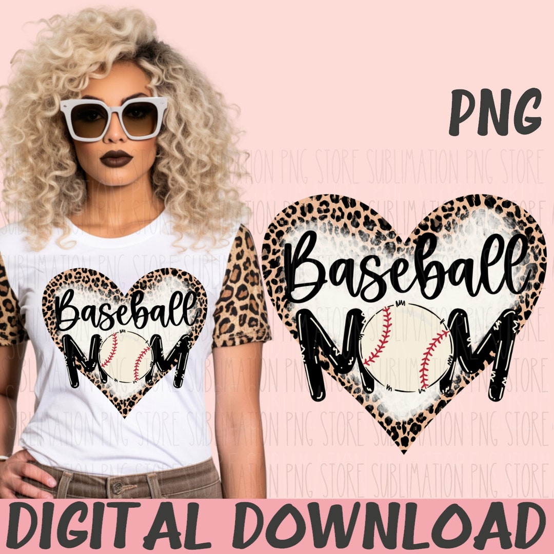 Leopard Baseball Mom Png Sublimation Design Leopard Baseball Digital ...