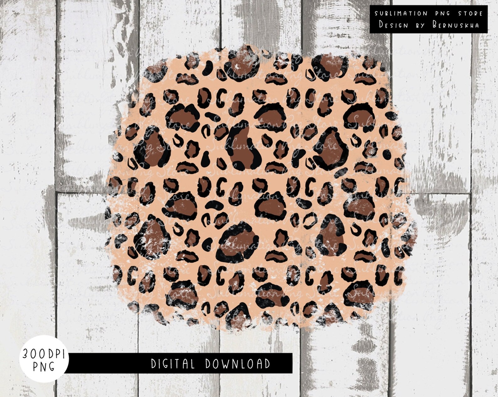 Distressed Leopard Background Sublimation Design Download - Etsy