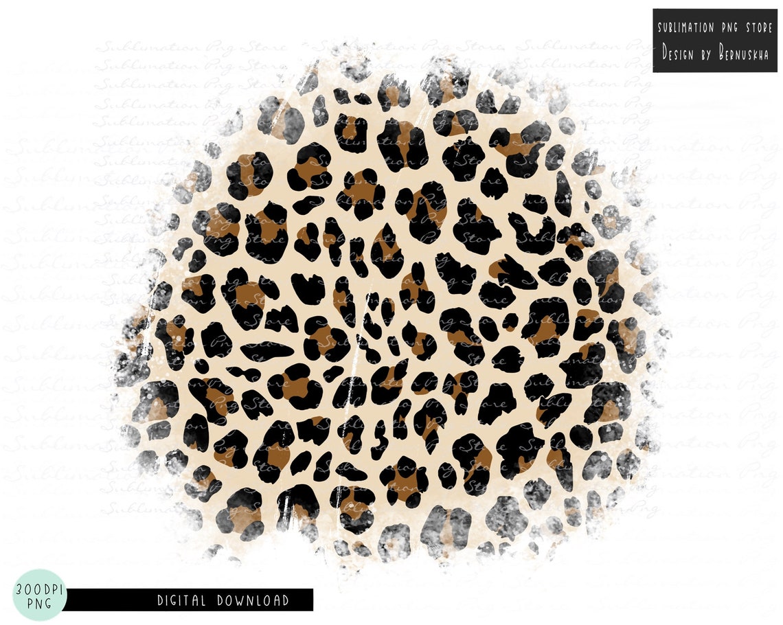 Distressed Leopard Background Sublimation Design Download | Etsy