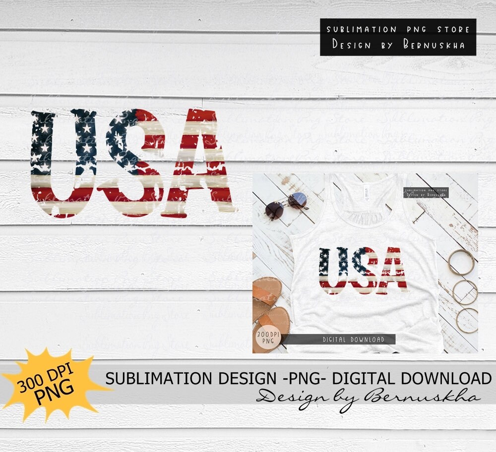 Distressed USA Patriotic Png Sublimation Designs Downloads - Etsy