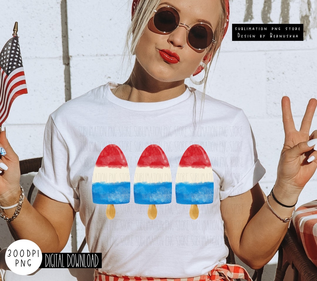 Patriotic Popsicles Png Popsicle Png Independence Day - Etsy
