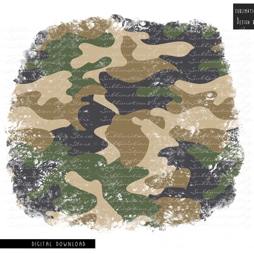 Distressed Camouflage Background Sublimation Design Download - Etsy