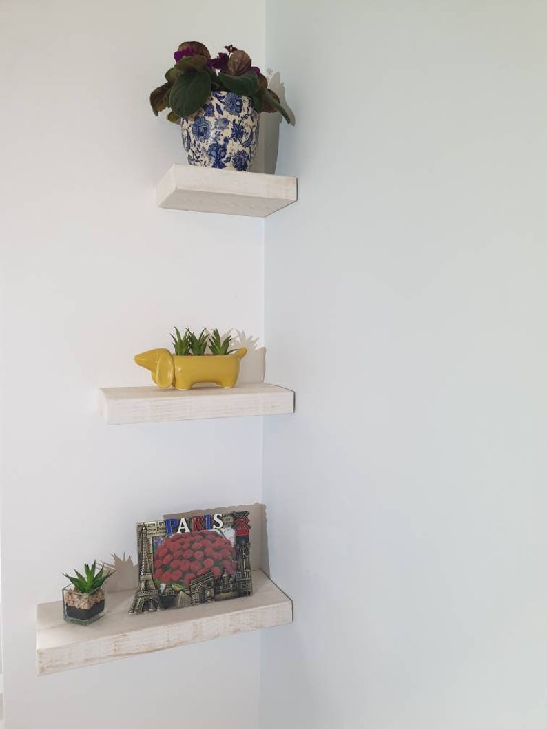 White Washed Distressed Small Floating Rustic Chunky Shelf - Etsy UK