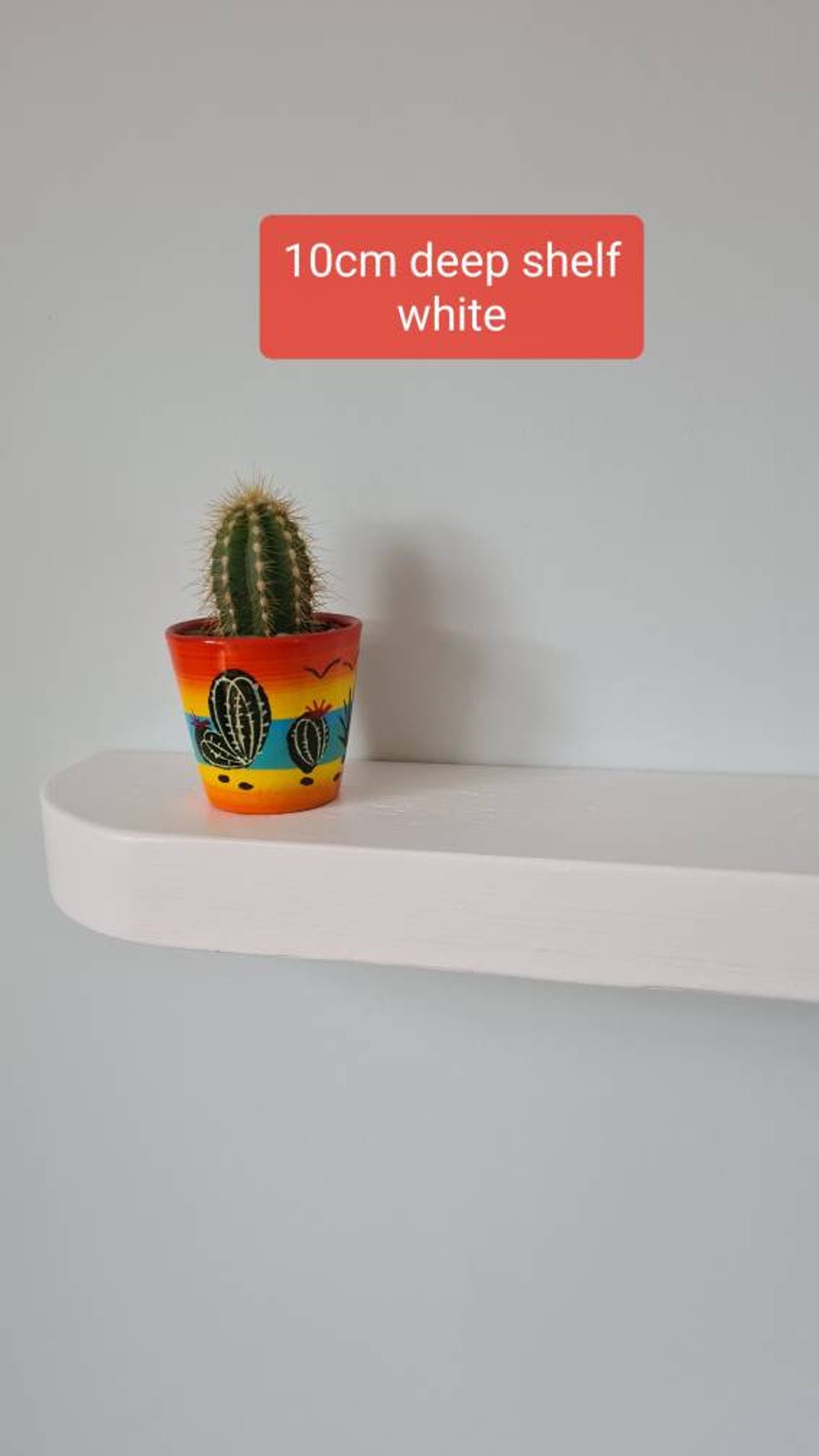 Slim Rustic Floating Wooden Shelf, Radiator Shelf, Rounded Edges, Ledge ...