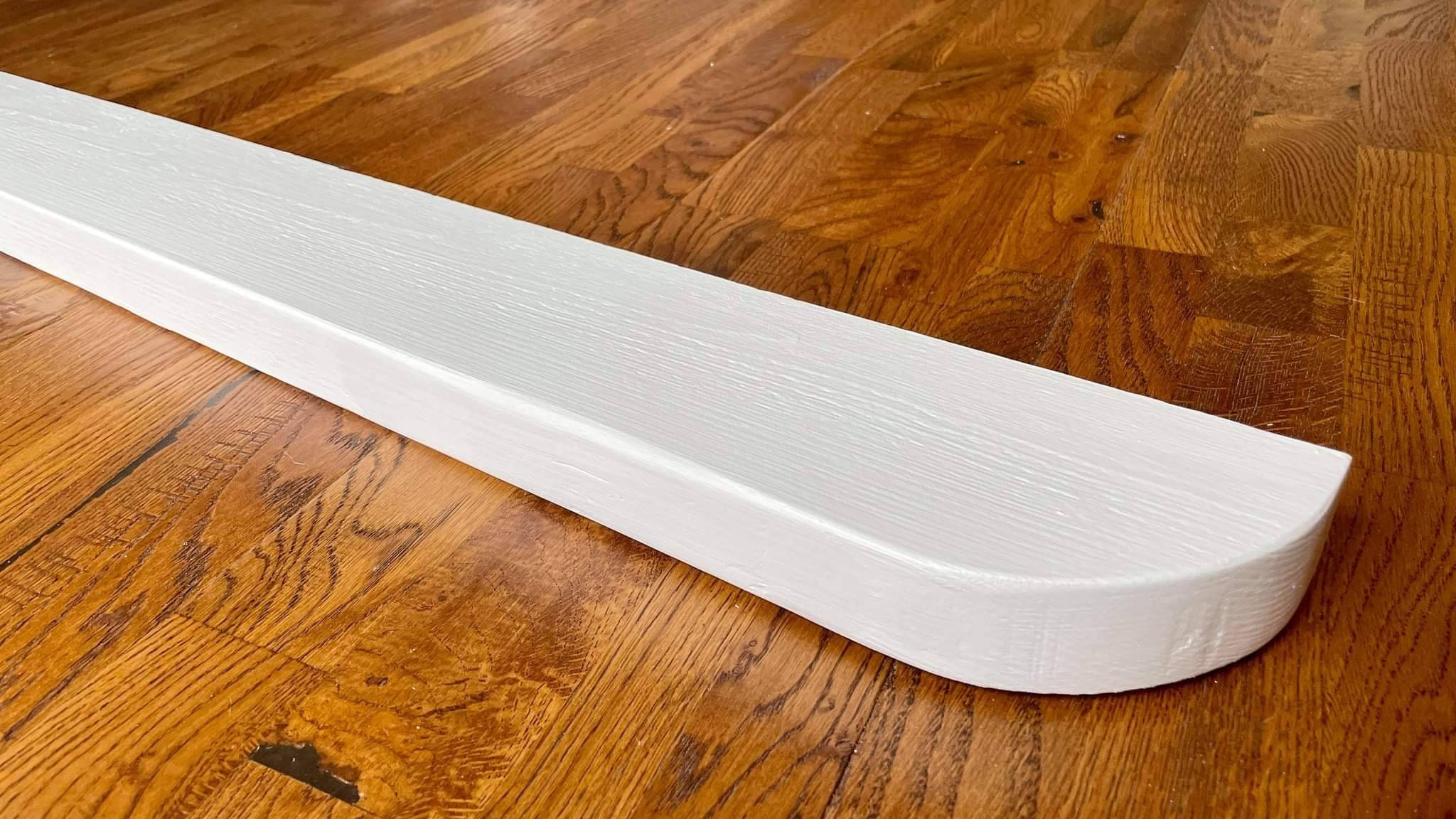 Slim Rustic Floating Wooden Shelf, Radiator Shelf, Rounded Edges, Ledge ...