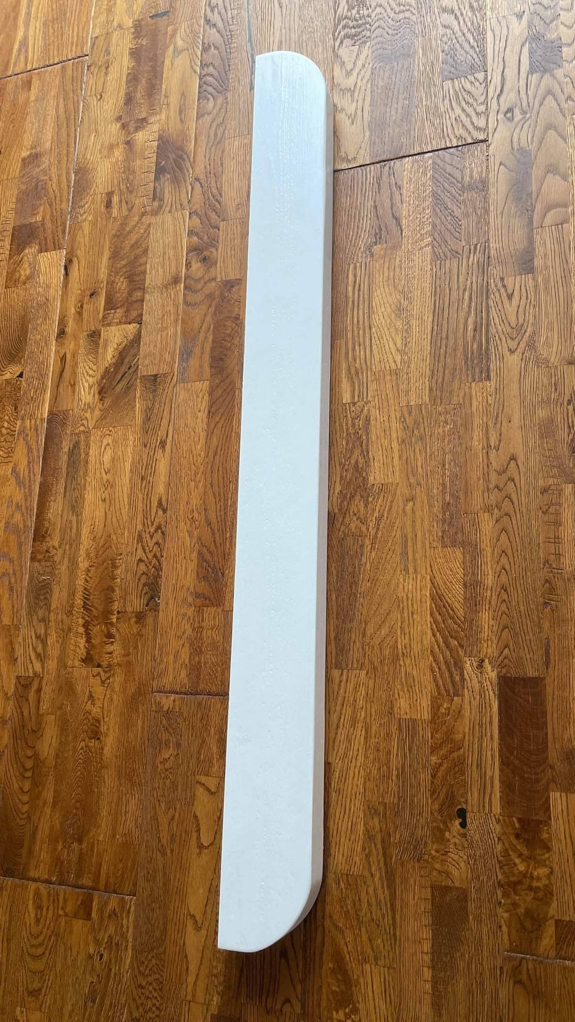 Slim rustic floating wooden shelf radiator shelf rounded | Etsy