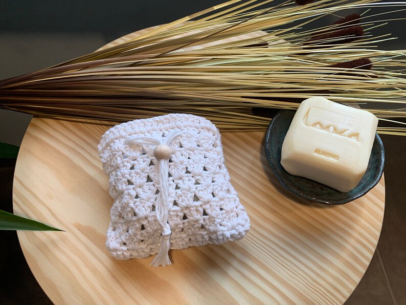 Soap Pouch, Cotton Bath Mitt, Cotton Bath Fiber, Hand Knitted Mitt ...