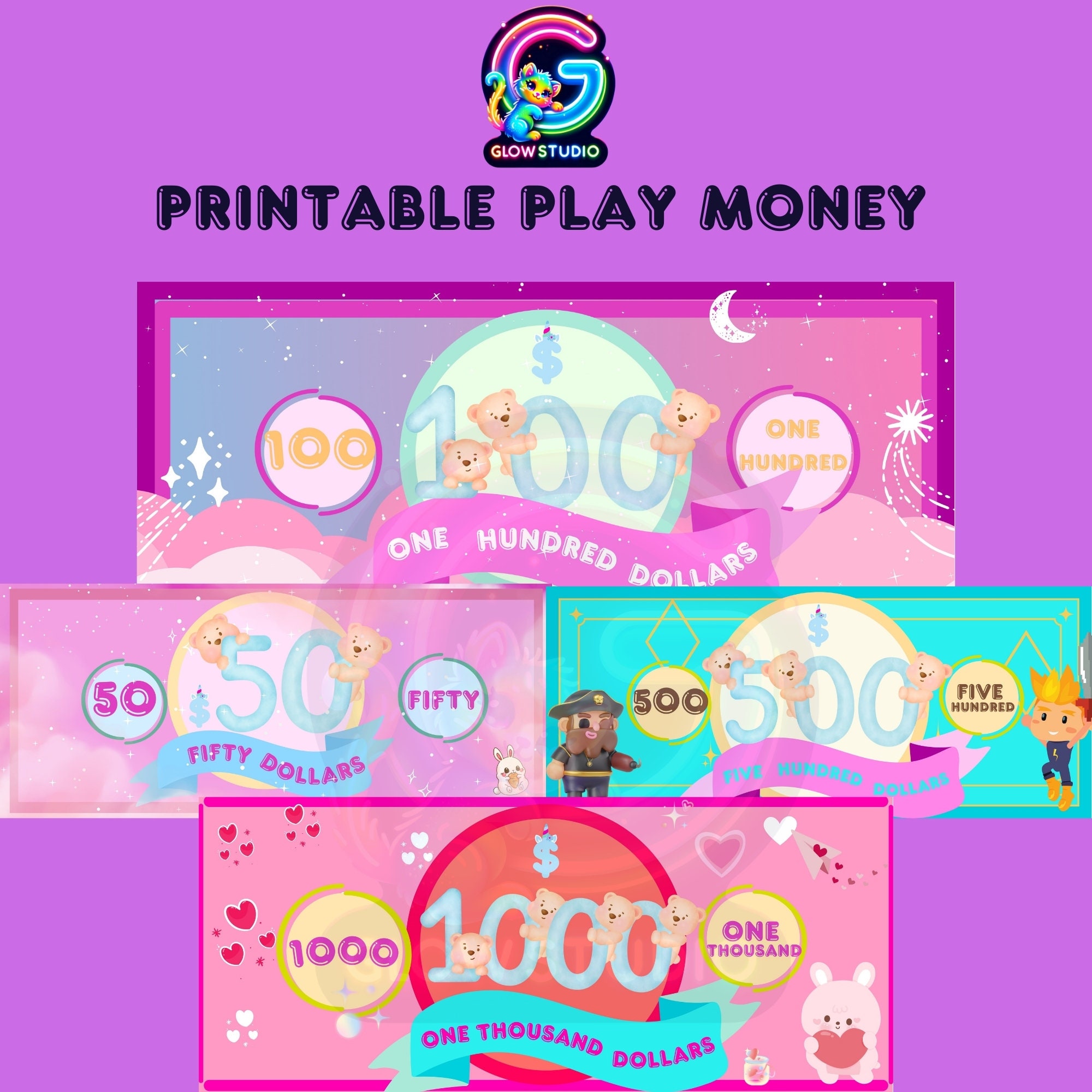 Printable Play Money, Dollar Buck Printable, Reward Bucks, Bucks ...