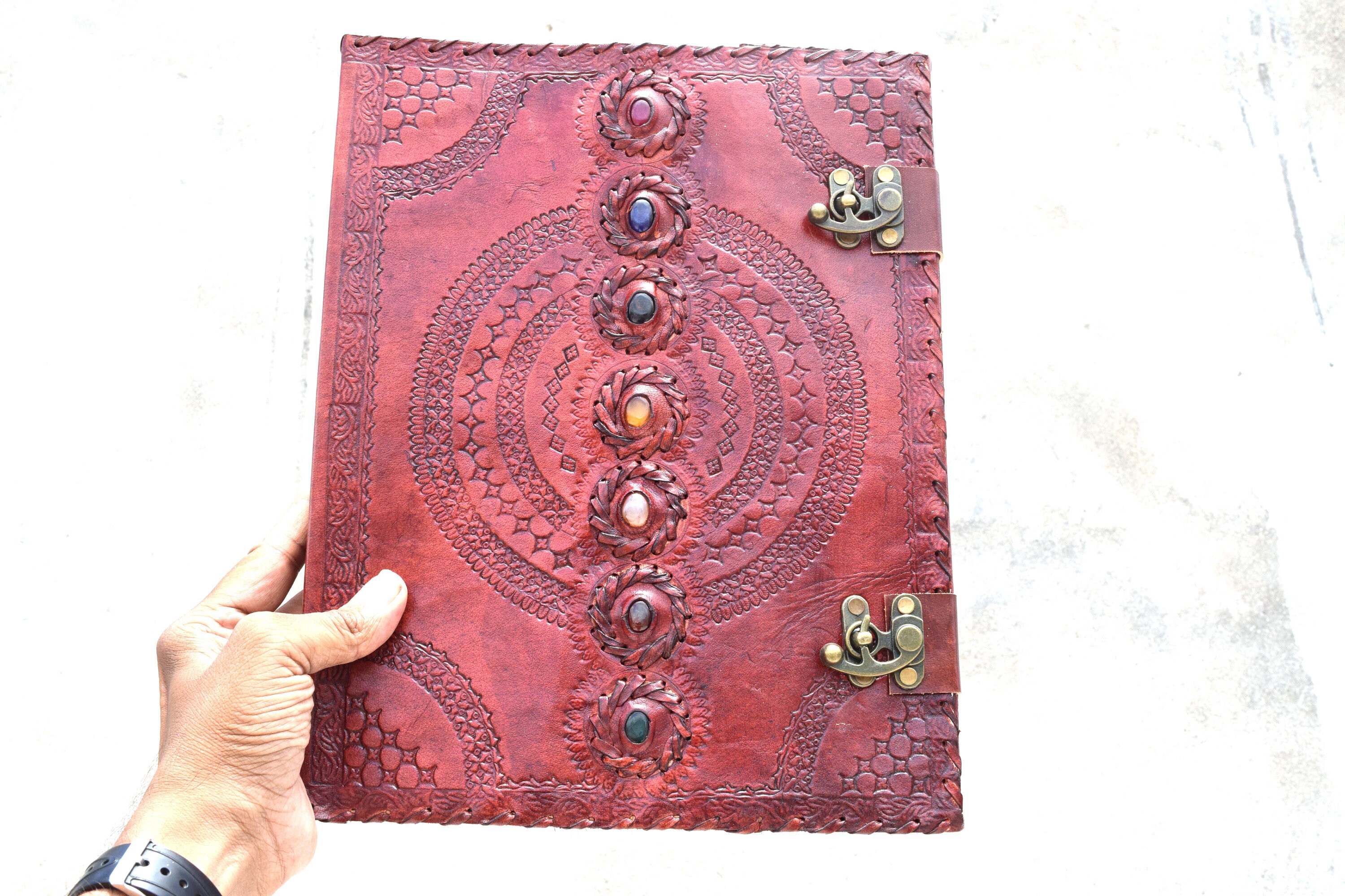 Handmade Extra Large Leather Journal Refillable Notebook - Etsy