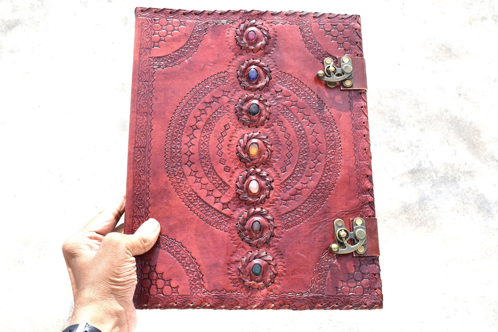 Handmade Extra Large Leather Journal Refillable Notebook - Etsy