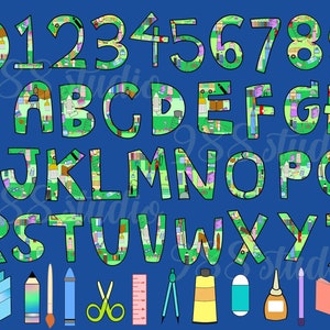 School Alphabet Png, Pdf, Teacher Font, School Letters Png, Back to ...
