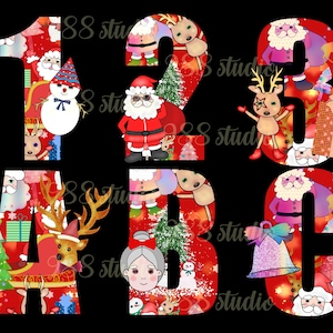 Christmas Alphabet Png, Santa Claus Clip Art, Reindeer Snowman Art ...