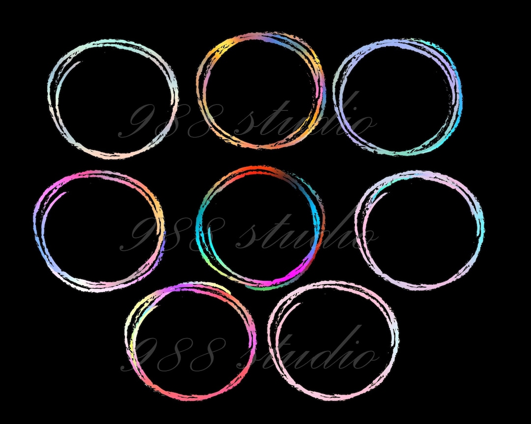 Circle Bundle Png -rainbow Circle Frames Png -colorful Circle Png ...