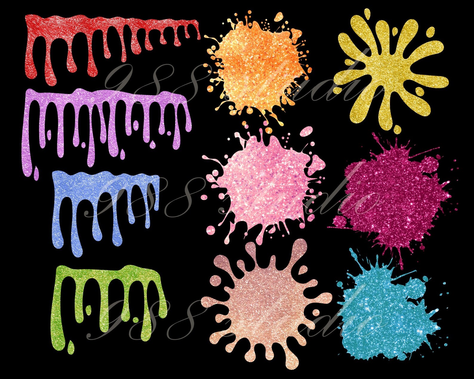 Paint Dripping Png drip Clip Art Paint Splash Dripping - Etsy