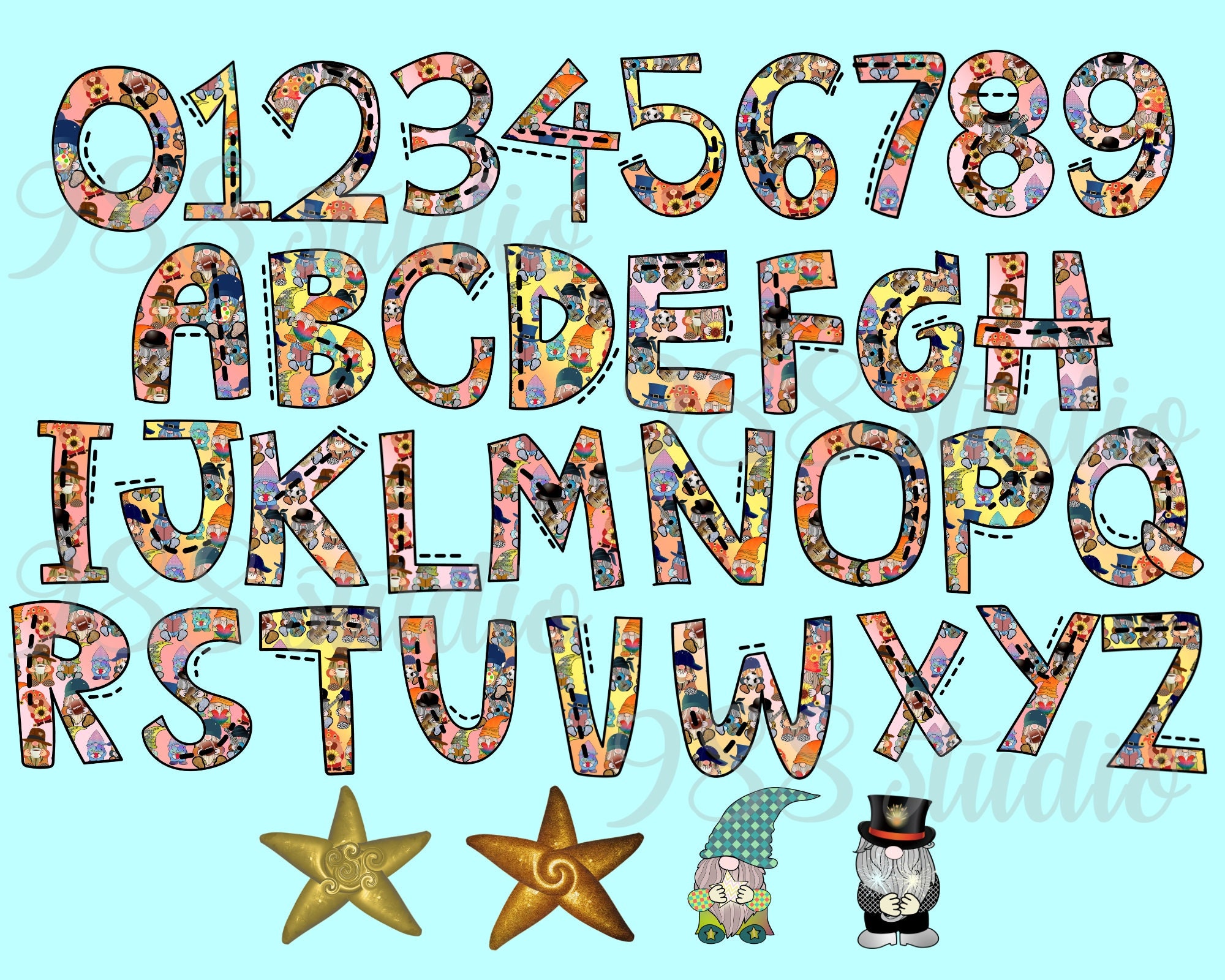 Gnome Alphabet Png, Gnome Font Pdf, Fairy Abc Clip Art, Font Clip Art ...